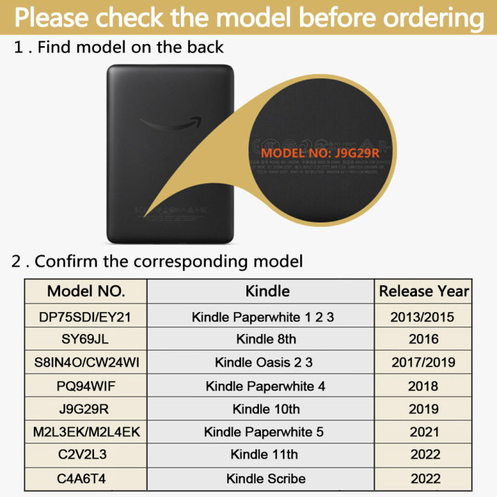 Soft TPU Case for Kindle Paperwhite 2022 2021 2019 2018 2016 1 2 3 4 5 ...