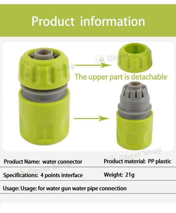 2 pieces Universal Inlet Quick Connector for Gardening & Pressure ...