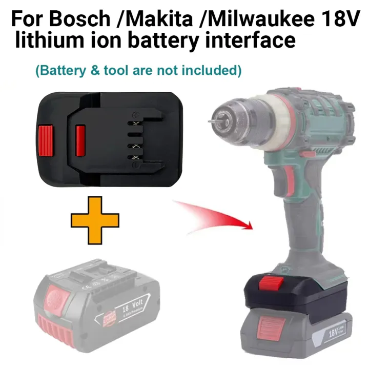 Adapter/Converter for Milwaukee/Bosch/Makita 18V Li-ion battery to Lidl ...