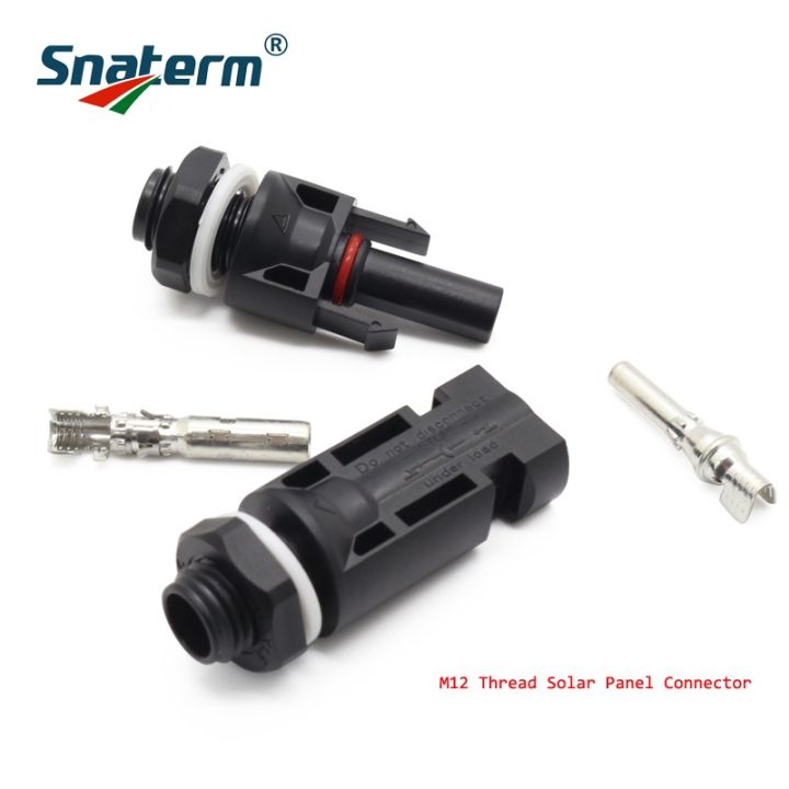 1 pair Solar Photovoltaic Connector Male Female Solar Panel Waterproof ...