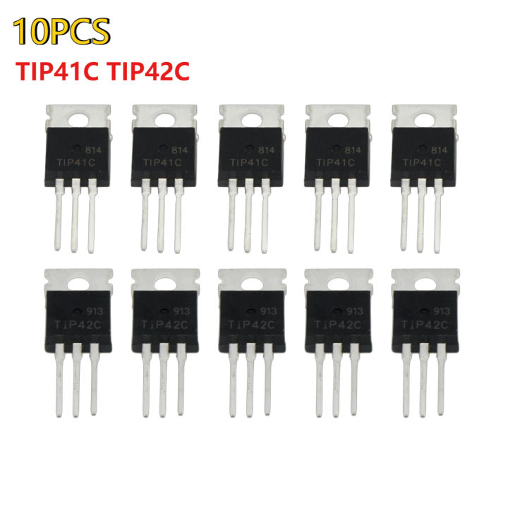 10PCS/lot TIP41C TIP42C TO-220 Transistor TIP41 TIP42 100V 6A NPN IC ...