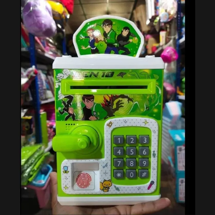 Kids ATM-Machine Money Saving Machine Kids- Smart Fingerprint ATM Bank ...