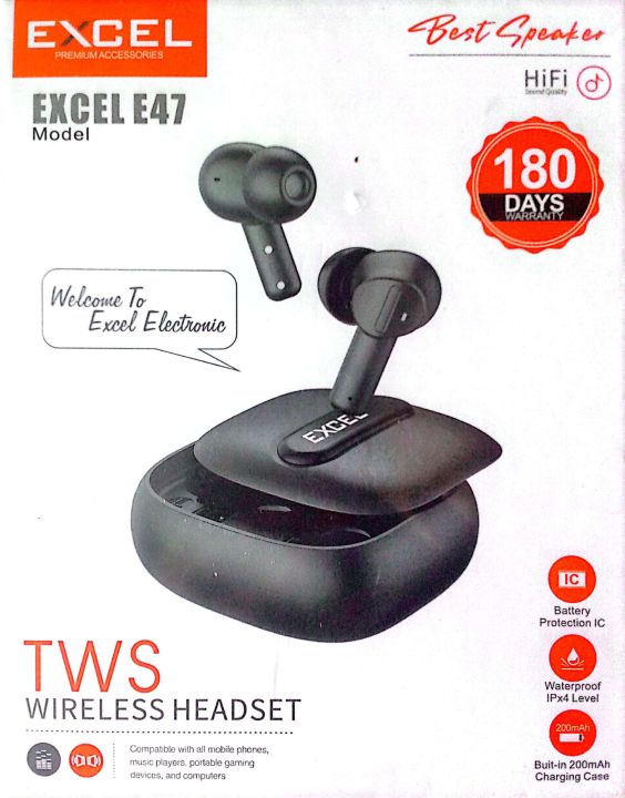 Excel E 47 tws wireless headset | Daraz.com.bd