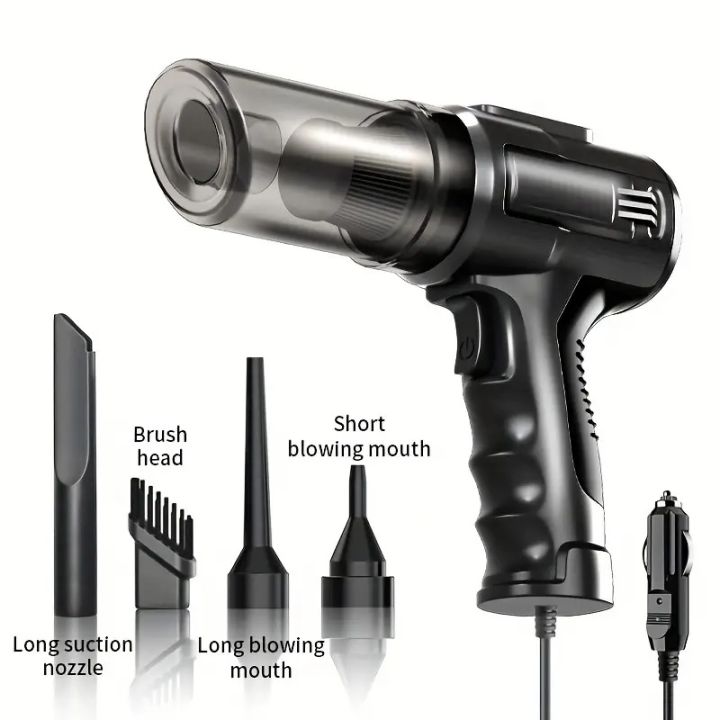 1 wired handheld vacuum cleaner, 12V cigarette lighter power supply ...