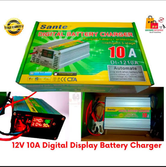 12V 10A Intelligent Auto Lead Acid Battery Charger Smart Power Battery ...