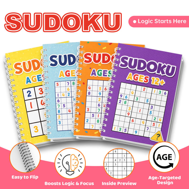 Sudoku Puzzle Book for Smart Kids | Fun Logic Games to Boost Focus ...