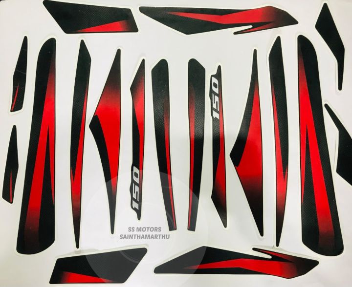 PULSAR 150 UG7 BLACK RED STICKERS | Daraz.lk