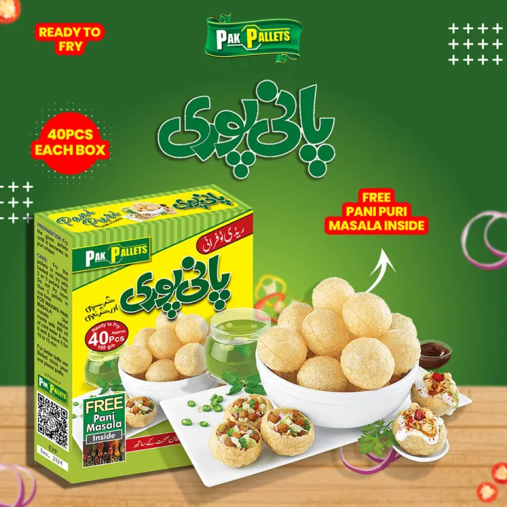Pak Pallet Pani Puri 40pcs Ready To Fry With Masala | Daraz.pk
