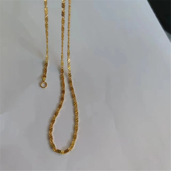 Exquisite Fashion 18K Gold Color Filled Necklace For Women Men Size 16 ...