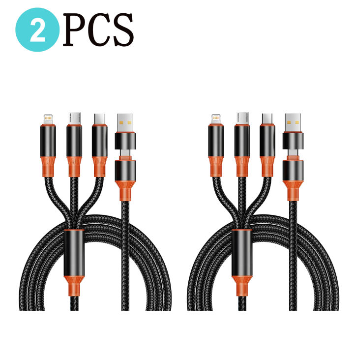1/2PCS 3 in 2 Charging Cable Multi Usb Port Multiple Usb Charging Cord ...