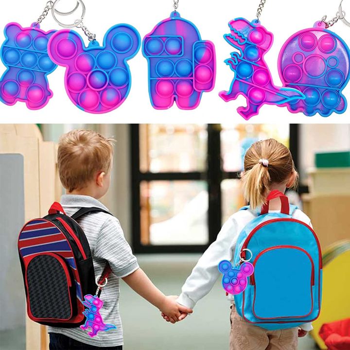 Mini Pop Keychain Fidget Toys, mini Pop Bulk Pop Party Favors for Kids ...