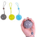Durable 5.5CM TPR Spiky Massage Grip Ball With Rope String Spike ...