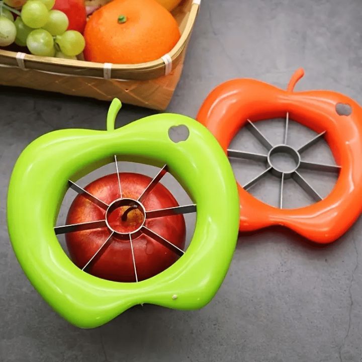 1pc Stainless Steel Apple Slicer - Manual, Square Blade, Kitchen ...