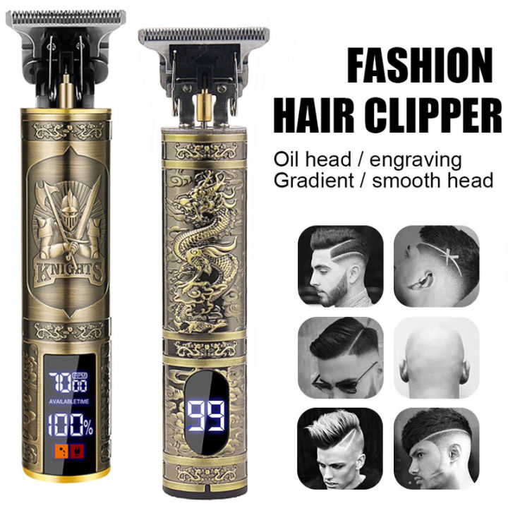 Cordless T9 Mini Hair Clipper Professional Barber Beard Trimmer for Men ...