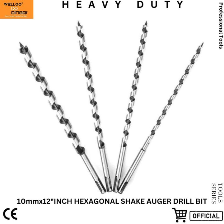 DINGQI best hexagonal shake high carbon steel twist auger drill bits ...