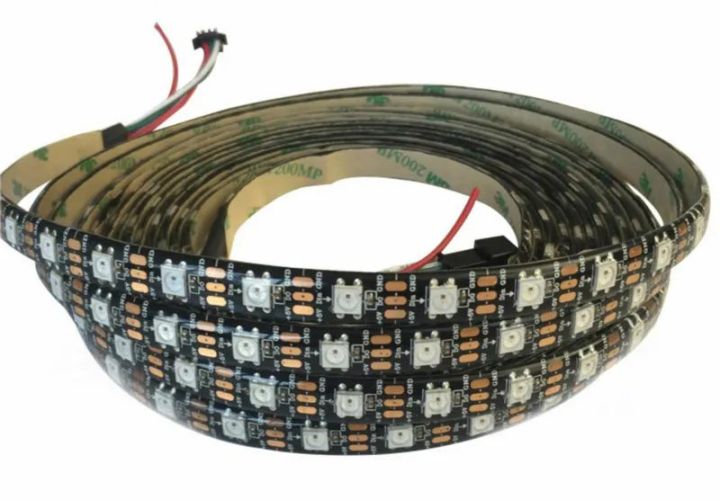 5V 60LEDs 1M WS2812B LED Waterproof Strip Addressable RGB LED Strip ...