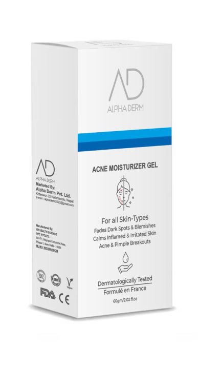 Alpha Derma Acne Moisturizer Gel, 60 gm | Daraz.com.np