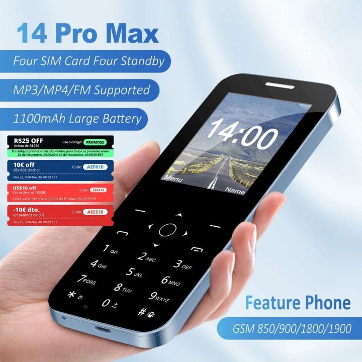 MKTEL 14 Pro Max Feature Phone Four SIM Card Standby | Daraz.lk
