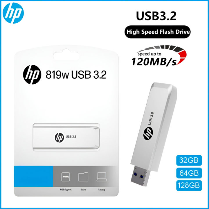 HP 819w High-Speed Metal Slide Design USB 3.2 Flash Drive - 32GB/64GB/128GB | Daraz.pk
