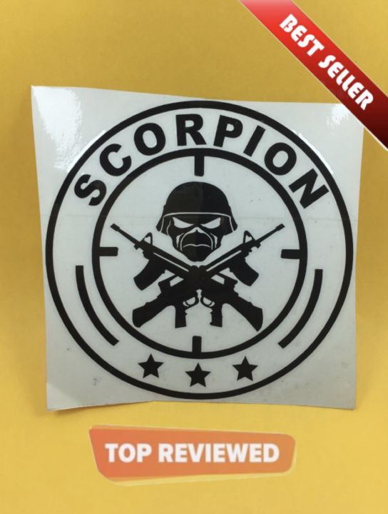 Scorpion monogram sticker , vinyl decal sticker Emblem , trademark ...