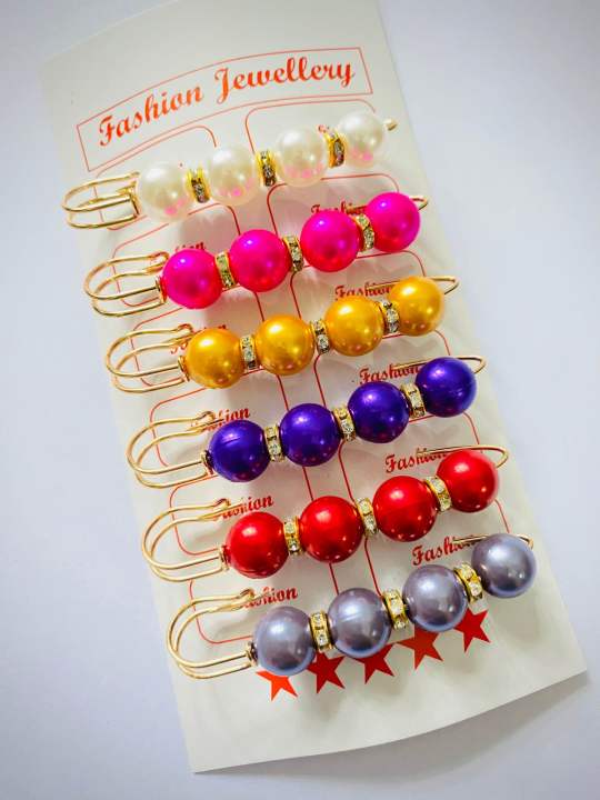 Saree Brooch Pin Set – 6pcs Elegant Traditional Accessories | Daraz.lk