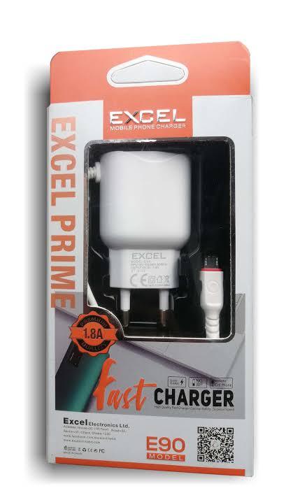 Excel Prime 1.8A E90 Micro USB Fast Charger with extra USB port ...