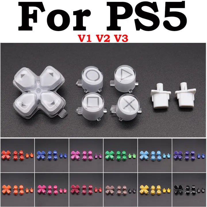 For PS5 Controller Replacement Dpad and ABXY Jelly Button Trigger Key ...