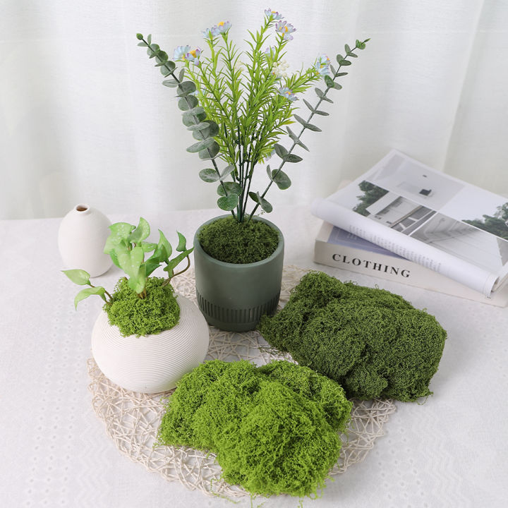 DIY Crafts Green Fake Moss - Faux Preserved Artificial Moss for Home ...