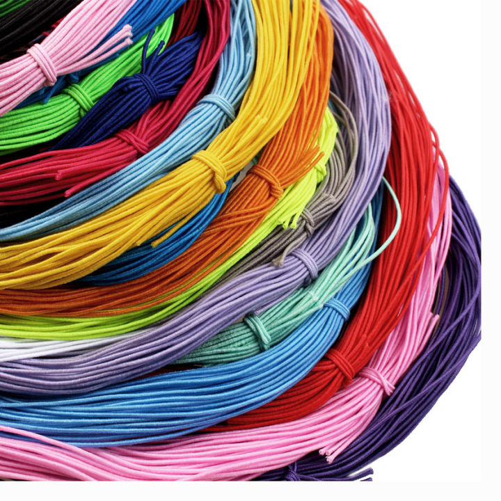 1mm 24M Braided Elastic Cord Beading Threads Stretch String Fabric ...
