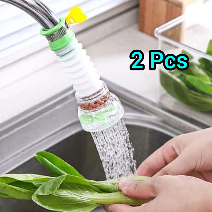 Flexible 360 Rotation Kitchen, Bathroom Sink Faucet Extender Spouts ...