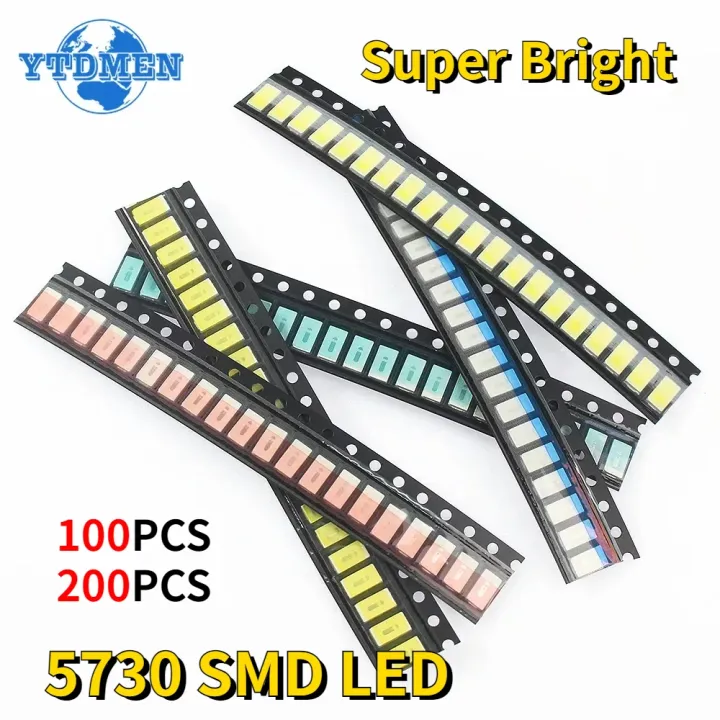 100/200pcs SMD 5730 Diodes Kit Super Bright Chip LED Beads Light ...