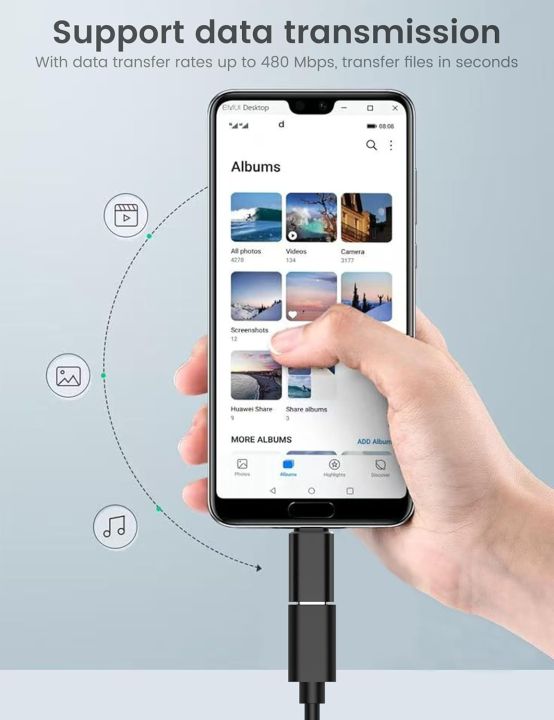 USB Type-C Adapter Type C To Micro USB Female To Male Converters For ...