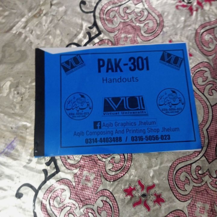 Pak 301 Handouts books ( Pakistan Studies ) Virtual University Of ...