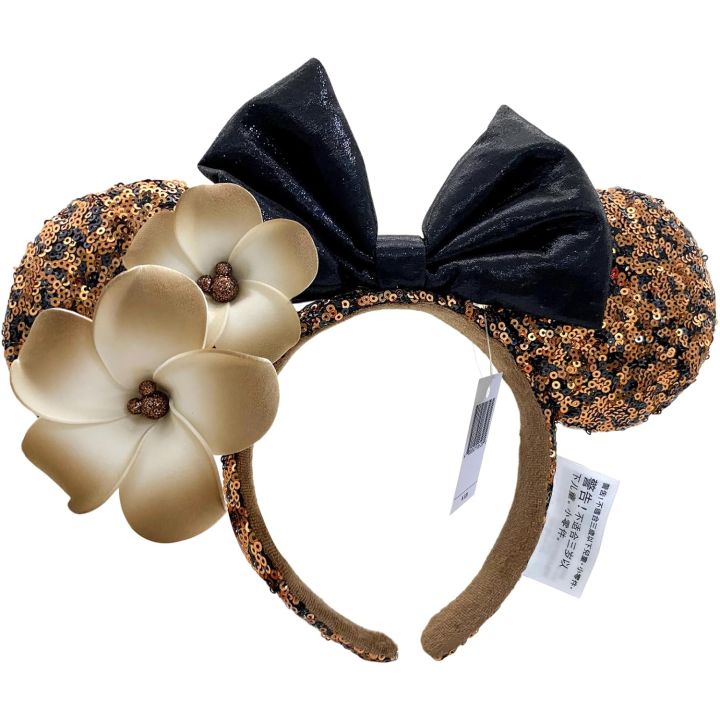 Mickey Mouse Ears Headbands with Flower Sequins Hairbands Hair ...