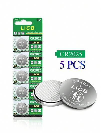 5PCS TIANQIU CR2025 Battery CR 2025 3V Lithium Button Cell Coin Battery ...