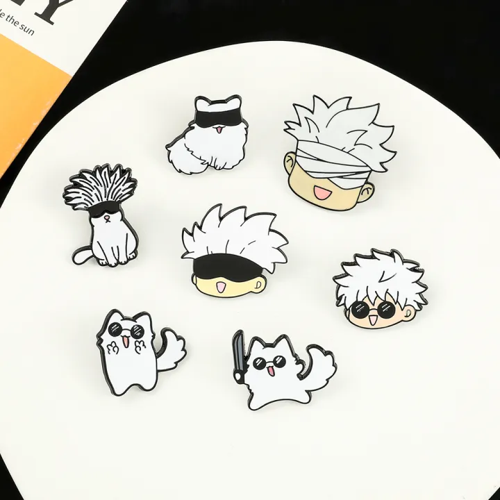 Enamel Pins Cute Anime Character Eye Patch Comic Brooch Badge Anime ...