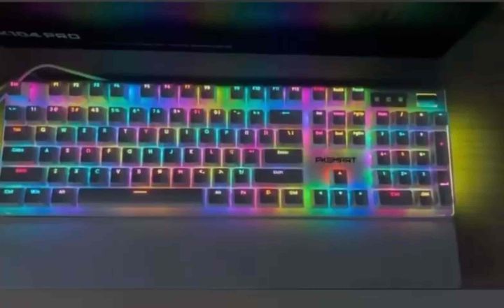 PKSMART K104 Pro ARGB Blue Switches Mechanical Gaming Keyboard, 104 ...