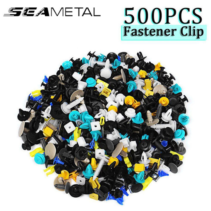 SEAMETAL Car Fastener Clips 500Pcs Mixed Car Fastener Universal Car ...