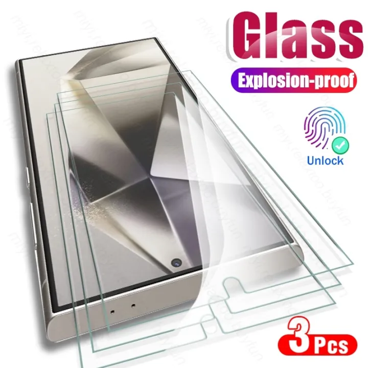 Samung S 24 Ultra Glass 3PCS Protective Glass For Samsung Galaxy S24 ...