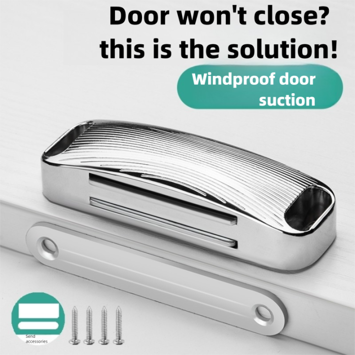 No-punch Lock Magnet Closures Buckle Kitchen Bedroom Drill-free Cabinet ...