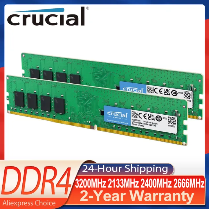 DDR4 Crucial RAM 8GB 16GB 32GB 4GB 3200MHz 2133MHz 2400MHz 2666MHz RAM PC4-19200 288-Pin For ...