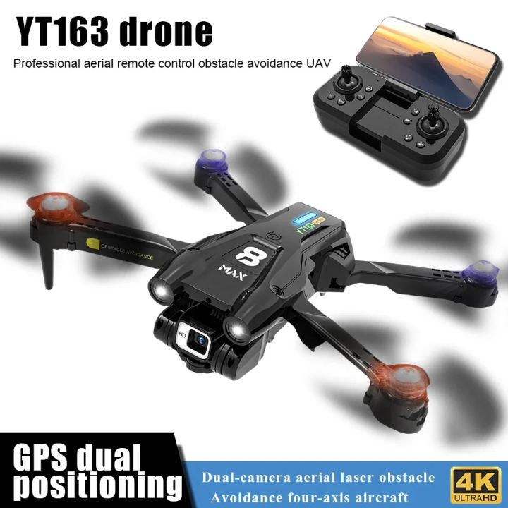 YT163 RC Dron with Camera 360° Obstacle Avoidance Professional Aerial Photography Dron with ...