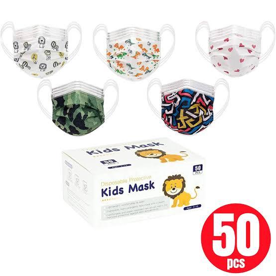 50PCS Infant Face Masks Children Mask with Designs Cute Printed Nose ...