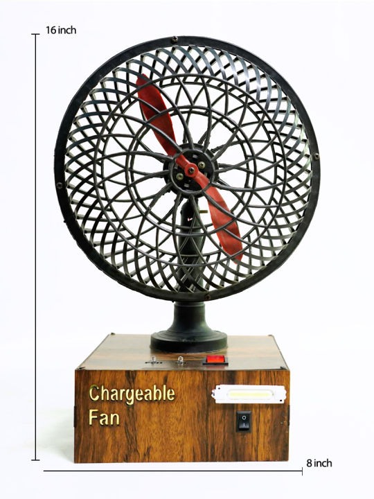 Rechargeable Table Fan with Light - Portable charging Desk Fan - 4 ...