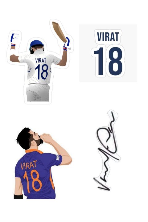 VIRAT KOHLI STICKERS 🔥 Ultimate Collection! Aesthetic Vinyl Stickers ...