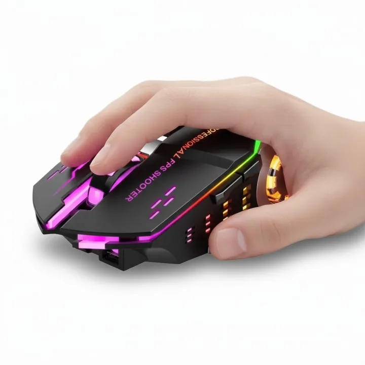 T2 Professional RGB Wireless Gaming Mouse – Rechargeable, 2.4GHz High ...
