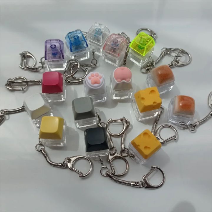 Keyboard Keychain EDC Fidget Toys Keychain Keyboard Decompression Toys ...