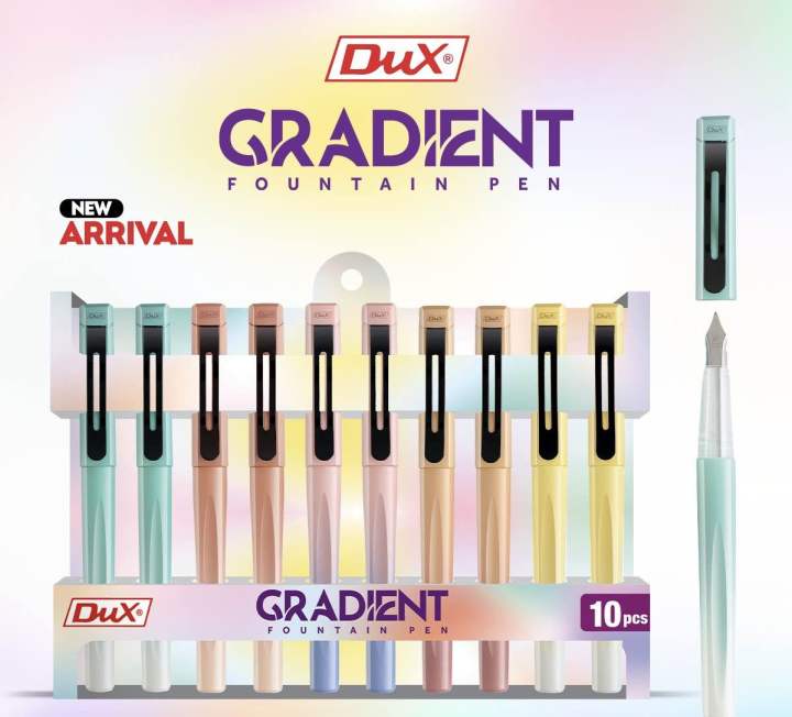 Dux New Gradient Multi-Colored Fountain Pen (Pack of 10 Pcs) | Daraz.pk