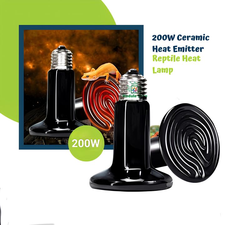 Ceramic Heat Emitter Bulb 200W AC 220V Light Lamp For Reptile Pet ...