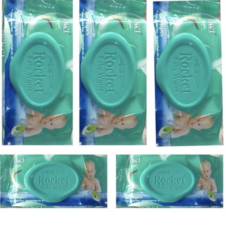 Rocket wipes baby wipes 75 pieces par pack original quality | Daraz.pk